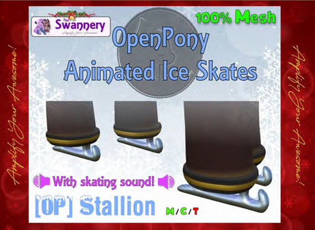 Second Life Marketplace - [OP] Open Pony Animated Ice Skates + Sound ...